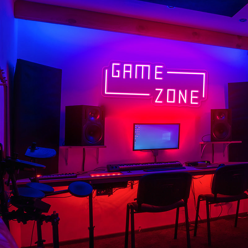 Game Zone LED Neon Sign | Gaming Room and Man Cave Wall Lighting