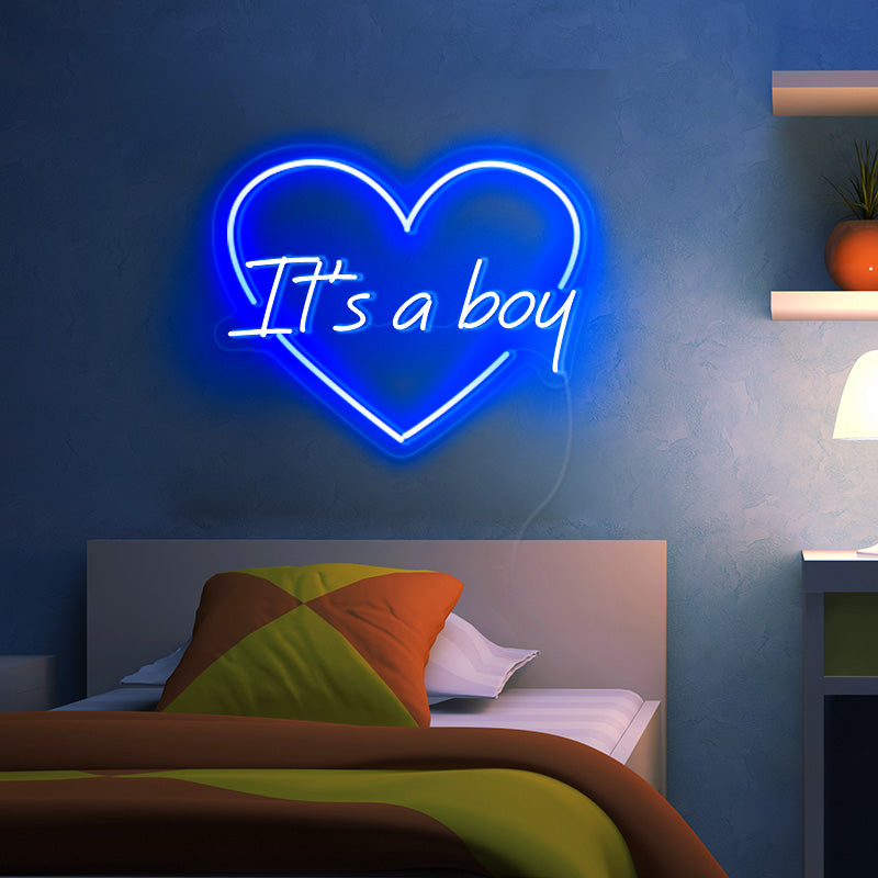 it's a boy neon light sign for kids room |buy boy's creative neon gifts