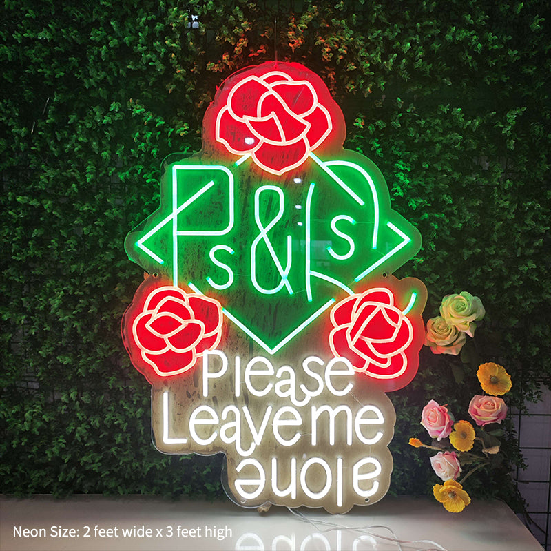 Please Leave Me Alone Neon Sign | Home Decor Neon Signs