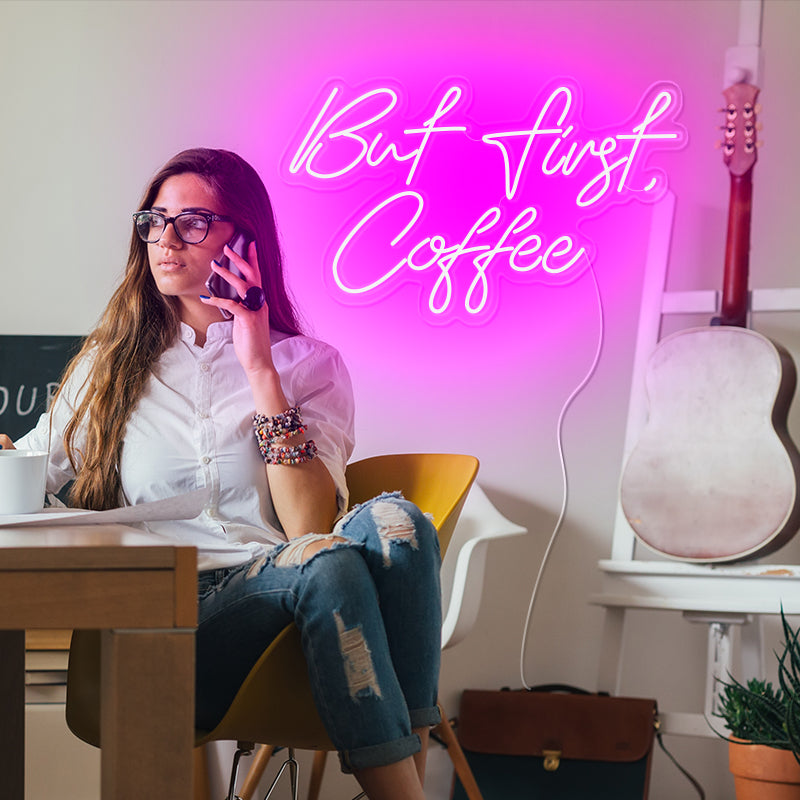 But First, Cofee LED Neon Sign | Restaurant Business Sign For Sales UK