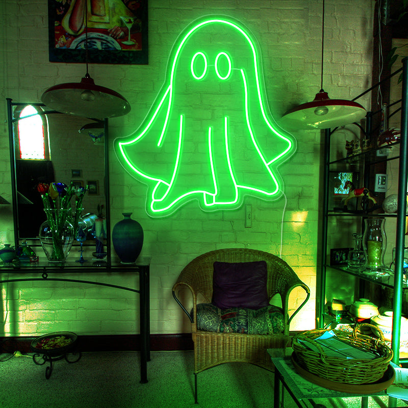 Green Ghost Led Neon Lights | Shop Cute Halloween Neon Sign For Home