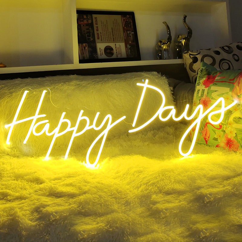 Happy Days Party Neon Art | Custom Neon Sign For Home
